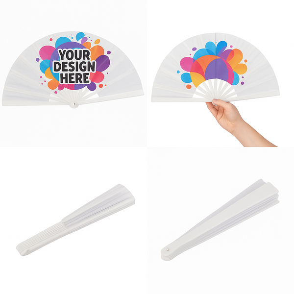 Blank Sublimation Clack Fans – Custom Folding Hand Fans – Blanks and Bits