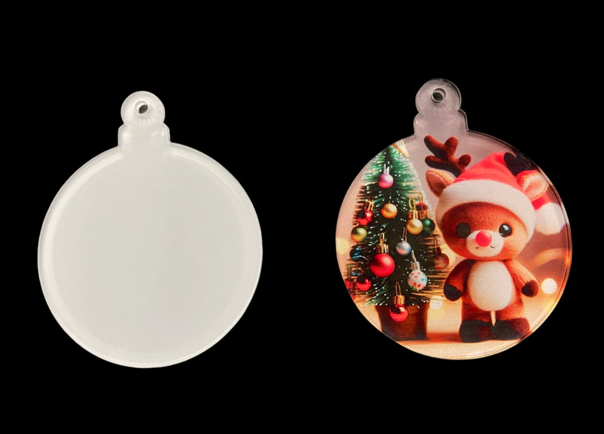 Sublimation Blank Acrylic Ornaments Pack of 5 – Blanks and Bits