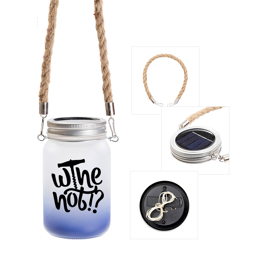 Sublimation Solar-Powered LED Colored Mason Jar Lights Lantern – Blanks ...